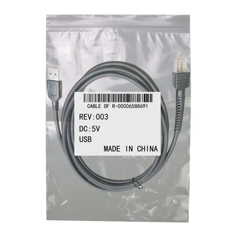 Usb To Rj45 Barcode Scanner Cable For Symbol Moto Zebr Ls2208/ds2208 ...
