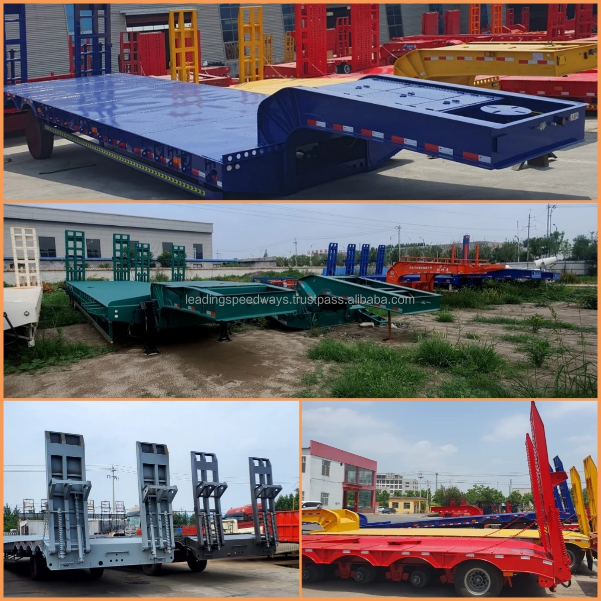 Lowbed Semi Trailer Trucks Trailers Lowboy Trailer Loader 4axle 80tons ...