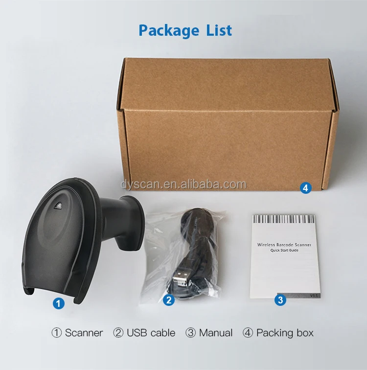 Handheld 2d Cmos Wired Barcode Scanner With Good Drop Resistance Band ...