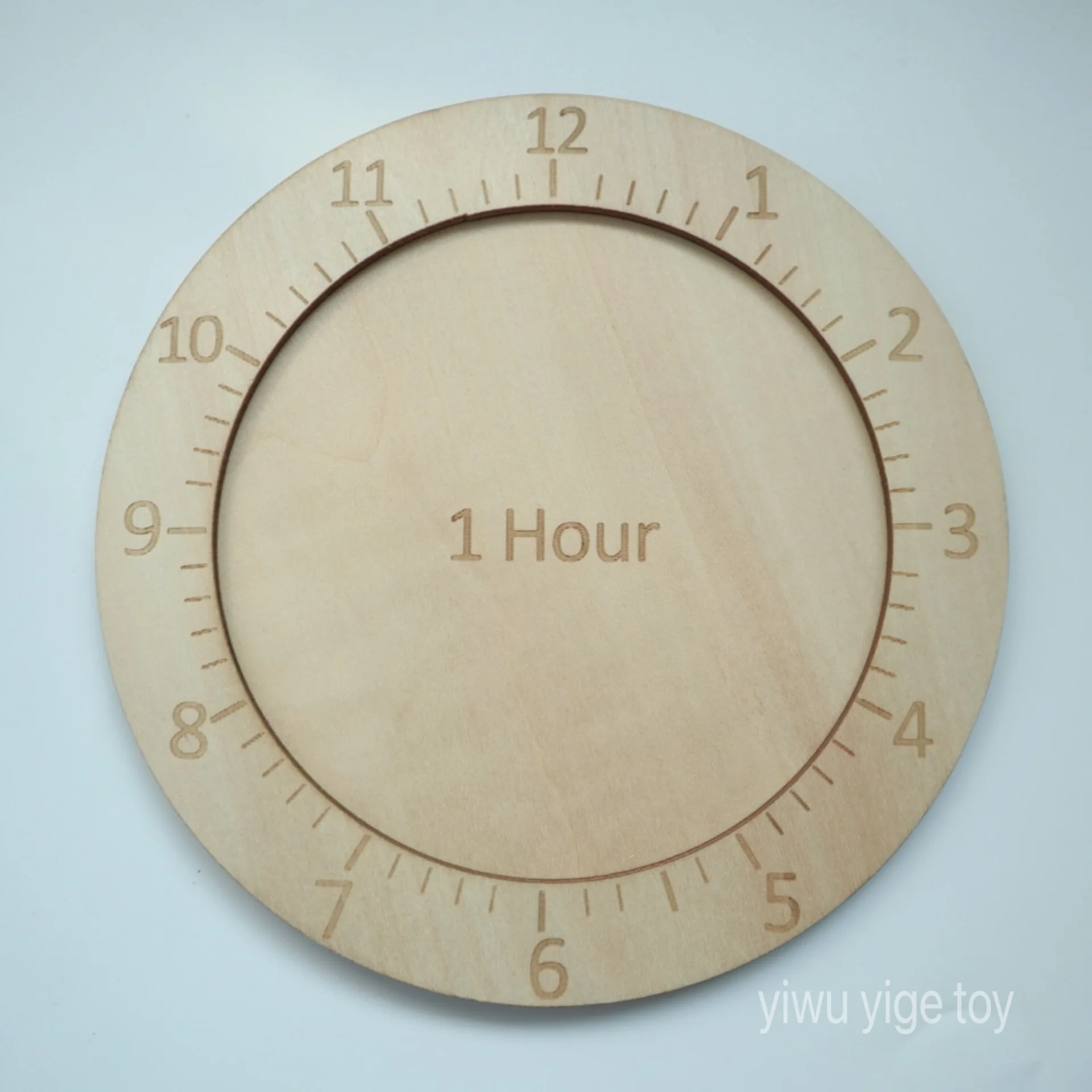 Wooden Learning Time Clock Time Fraction Learning Set Wooden Toy Clock ...