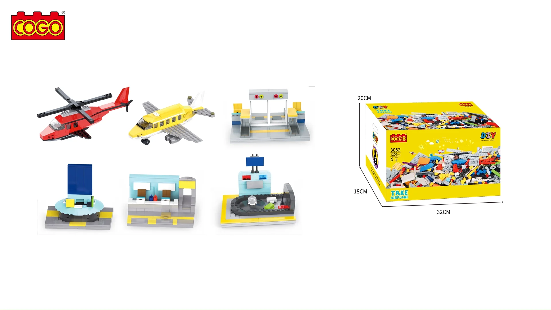 Cogo Eco-friendly Abs Plastic Assemble City Building Blocks Set Kids ...