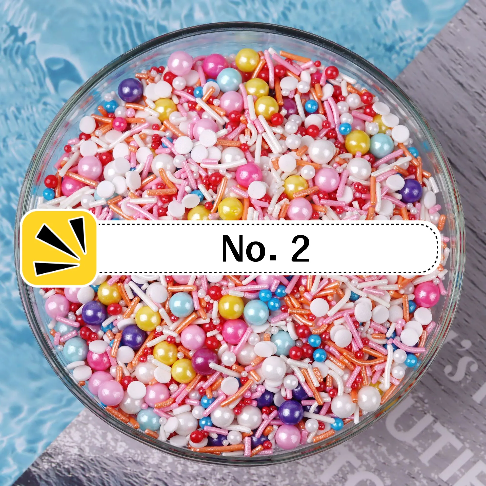 Sugar Sprinkle Cake Decoration - Super Bright Ice Cream Silver Beads