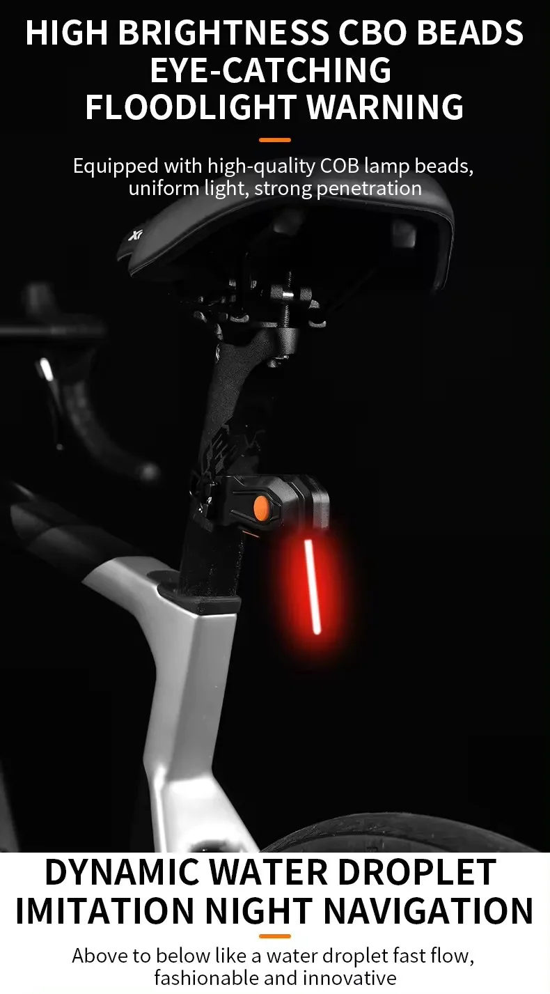 New Cycling Dripping Taillight Waterproof Usb Rechargeable Mountain ...