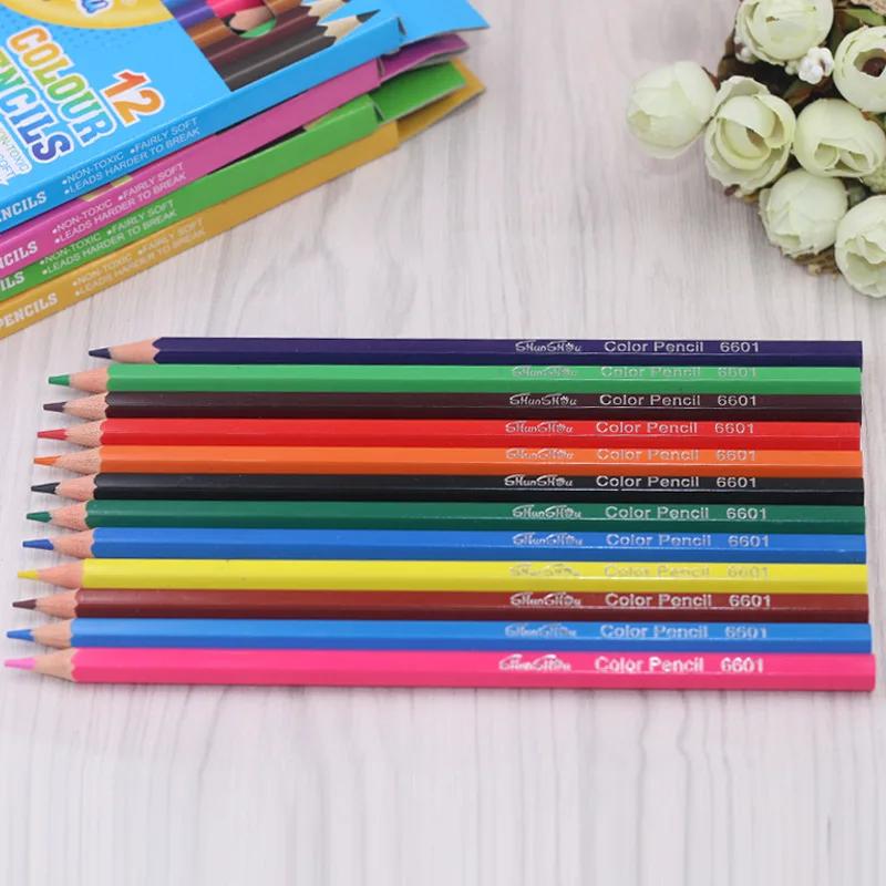 Yiheng Colors Colored Pencils Art Sketching 12 Colors Wooden Colored ...