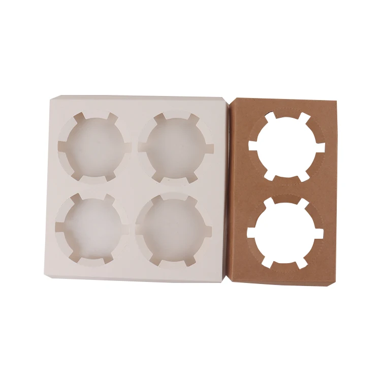 4 Pack Pulp Disposable Drink Coffee Paper Cup Carrier Holder Tray - Buy ...