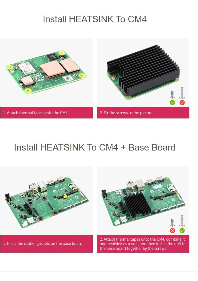 Brand New Original Dedicated Aluminum Heatsink For Raspberry Pi Compute ...
