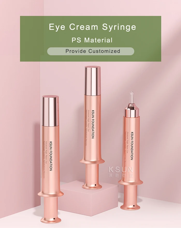 Luxury Customized Color 15ml Cosmetic Syringe Ps Material Serum Syringe ...