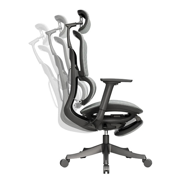 Tanlin A98 Ergonomic Gaming Office Chair with Footrest, Fabric Mesh ...