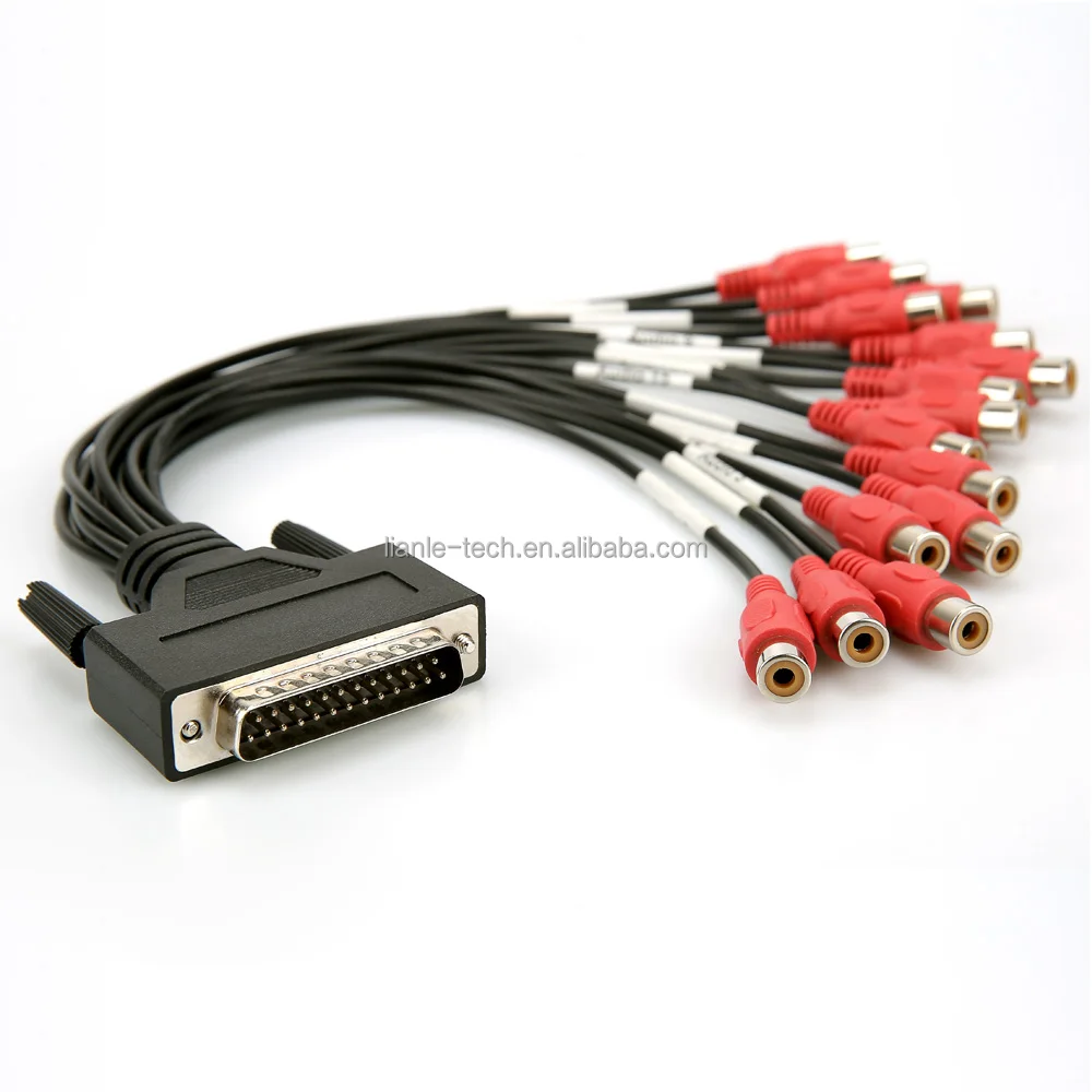 0.3m Wiring Cable Assembly Line Device Video Data Cable Db25 To Rca Av ...