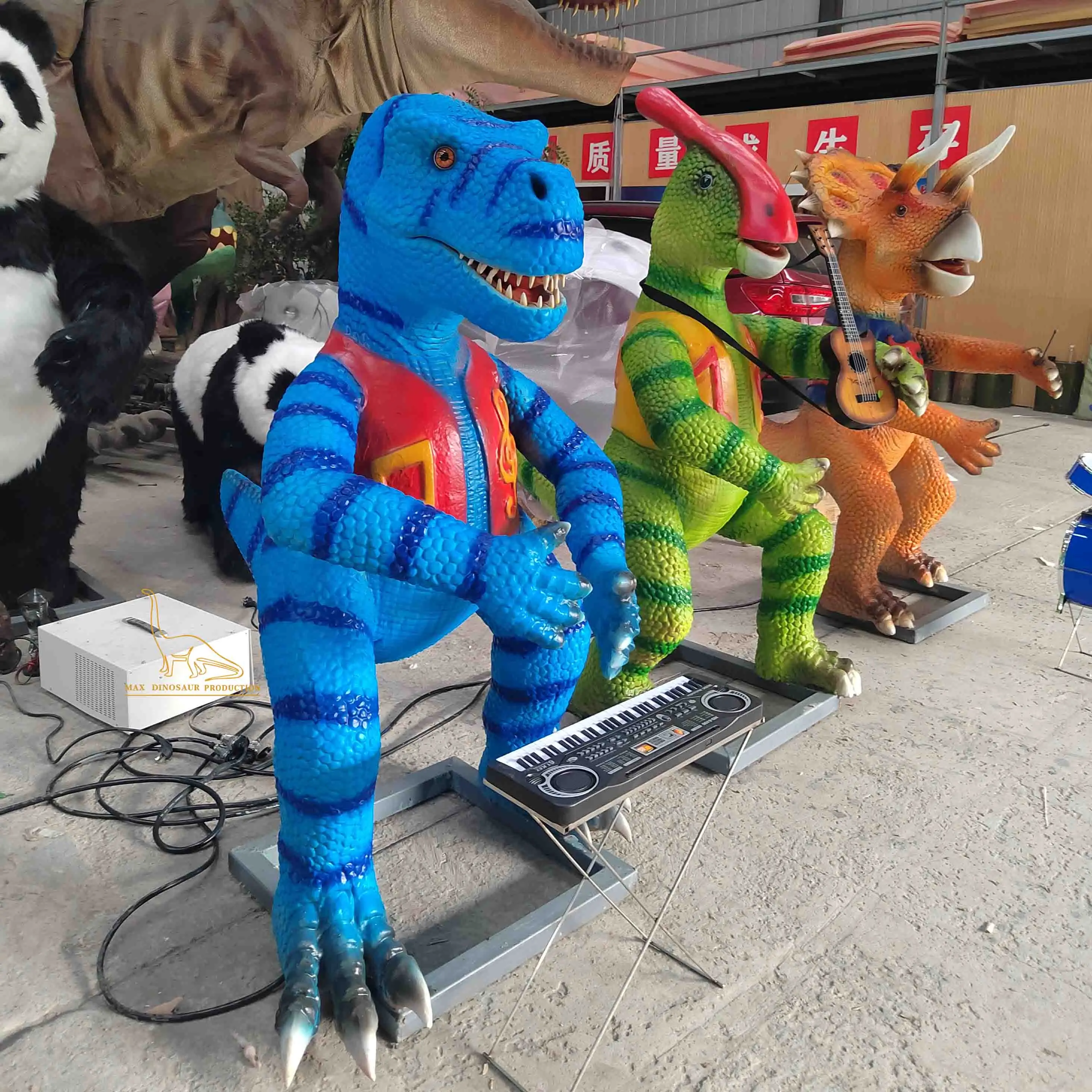 Dino Park Realistic Cartoon Dinosaur Model Animatronic Dinosaur Band For Sale - Buy Theme Park ...