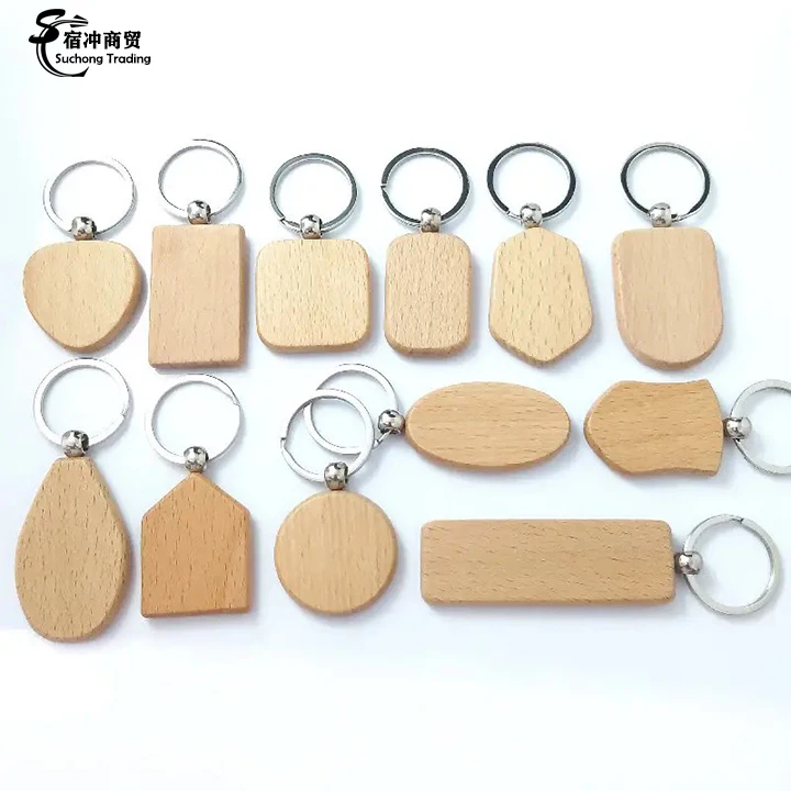 Custom Beech Timber Wood Keychain Sublimation Wooden Key Chains Blanks ...