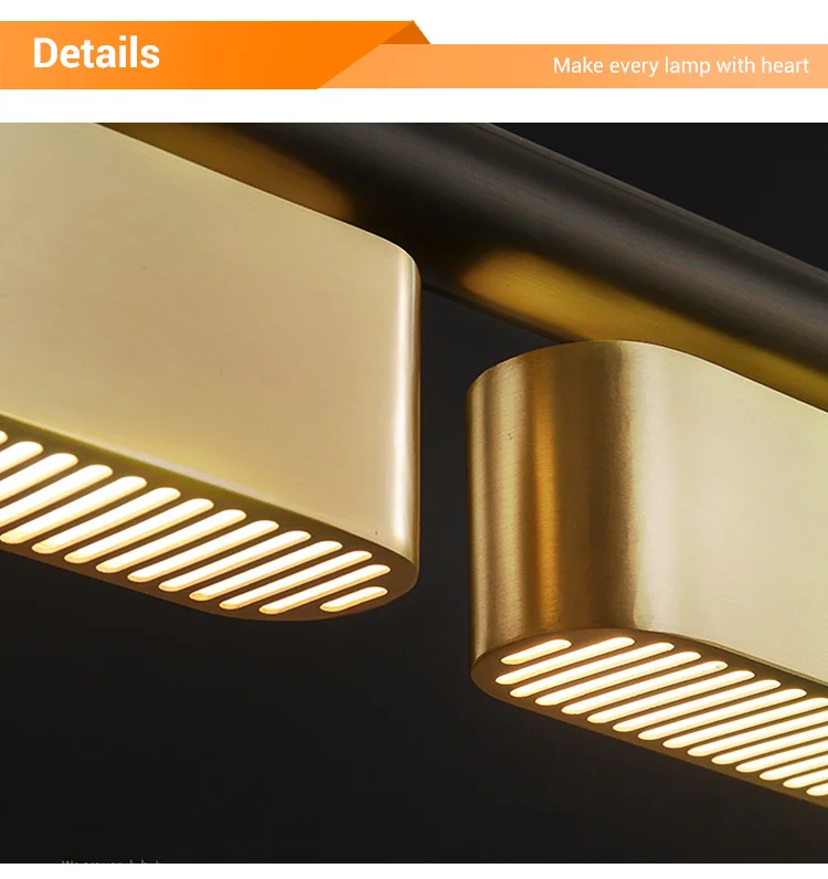 Modern Luxury LED Dining Table Chandelier Height Adjustable Strip ...