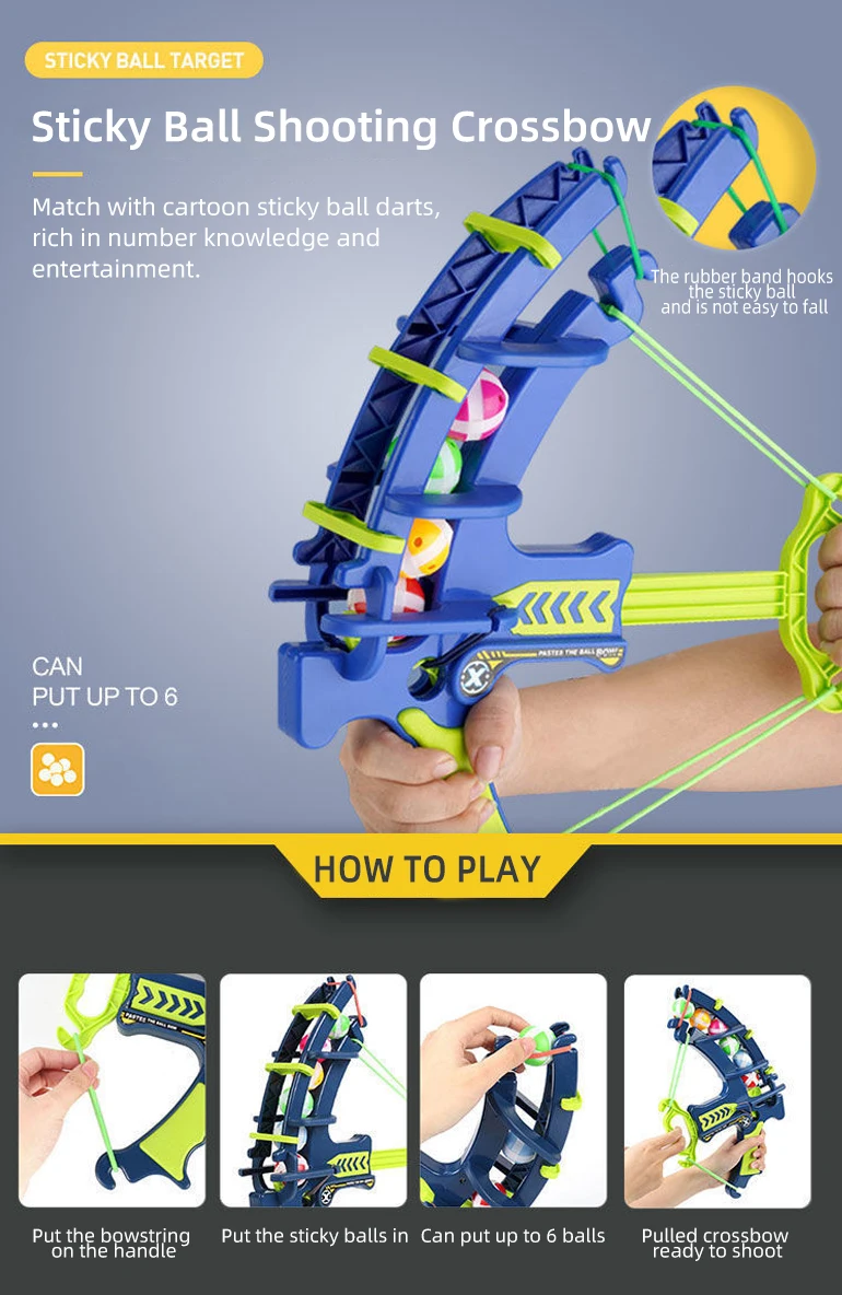 Hw Montessori Throw Sport Slingshot Target Sticky Ball Dartboard ...