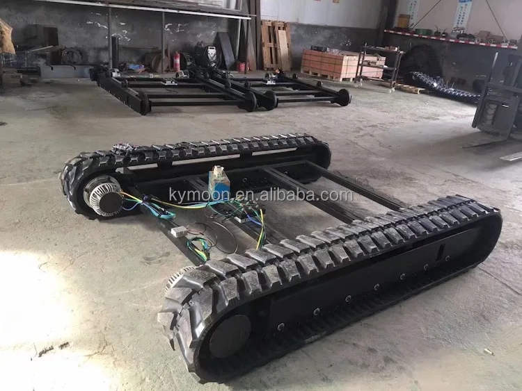Tracked Vehicle Chassis Light Rubber Track Undercarriage Fire Fighting ...