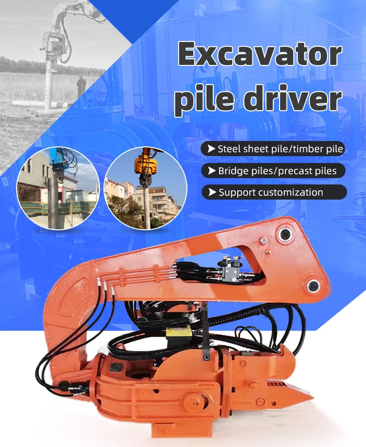 Excavator Attachment Pile Driver for Residential Building Foundation ...