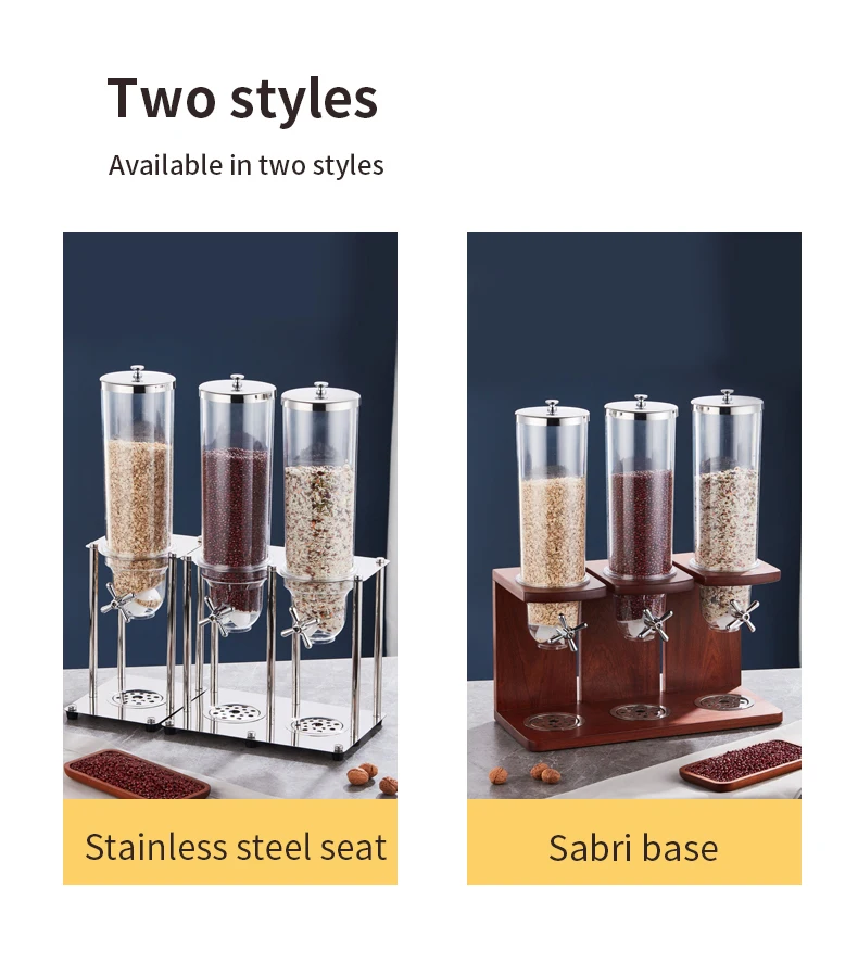 Modern Single Double Triple Tank Commercial Rice Dispenser Bins Bulk ...