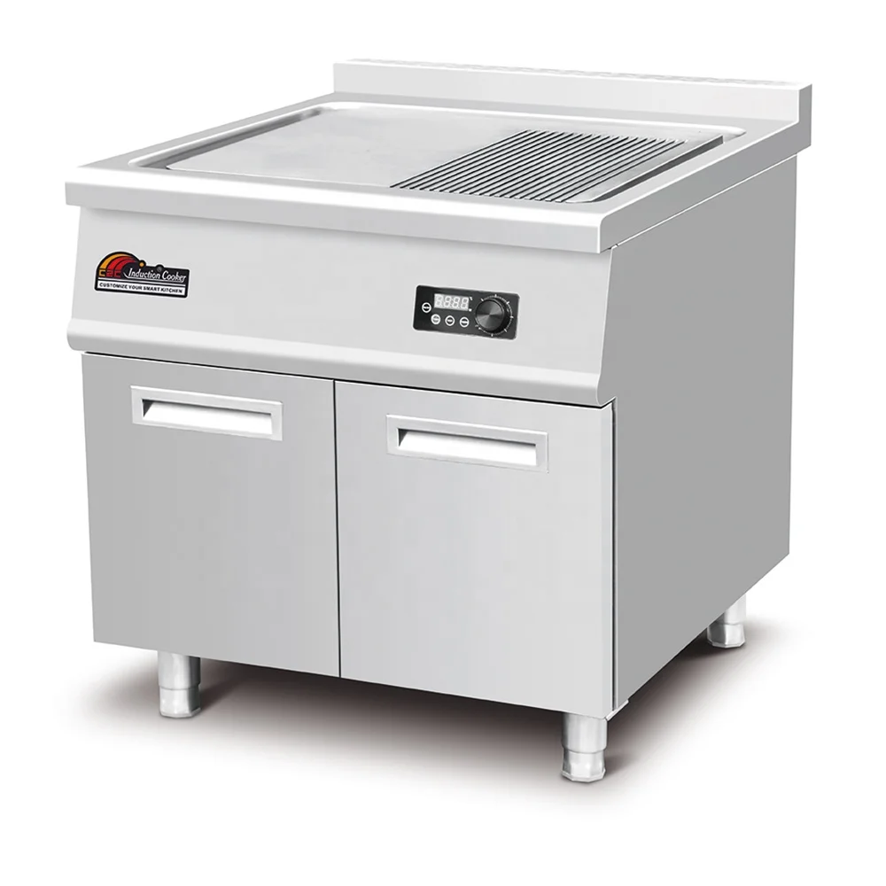 Commercial Griddle Gas/ Induction - Stainless Steel Flat Plate Grill