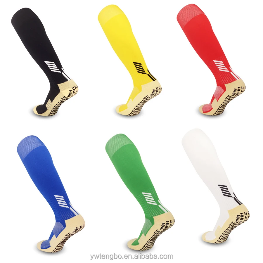 Long Non Slip Football Socks With Adhesive Dots For Children's Adult ...