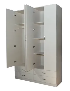 Modern Design 4 Sliding Door & Drawers Bedroom Furniture Wall Design ...