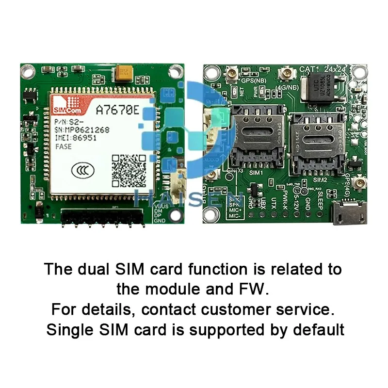 海森SIMCOM A7670E-FASE核心板A7670E-FASE开发板LTE CAT1 + 4G + 2G + 语音 + BT ...