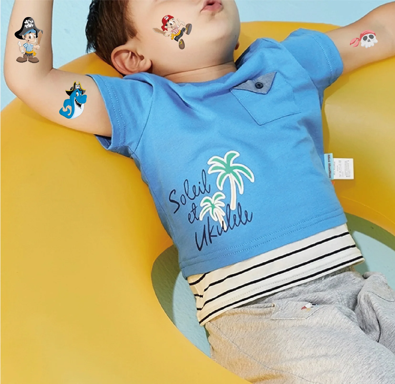 Hot Selling 10pcs Set Different Design Kids Cute Tattoo Body Stickers ...