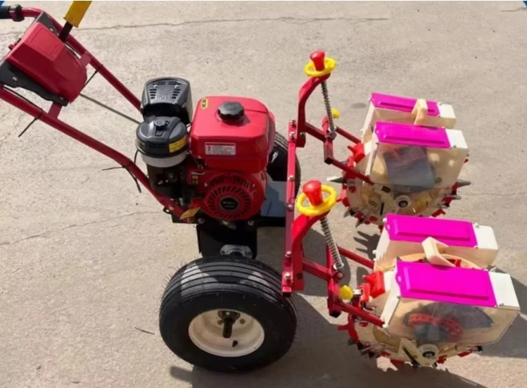 Precision Double Row Small Corn Planter Hand Push Gasoline Sorghum ...