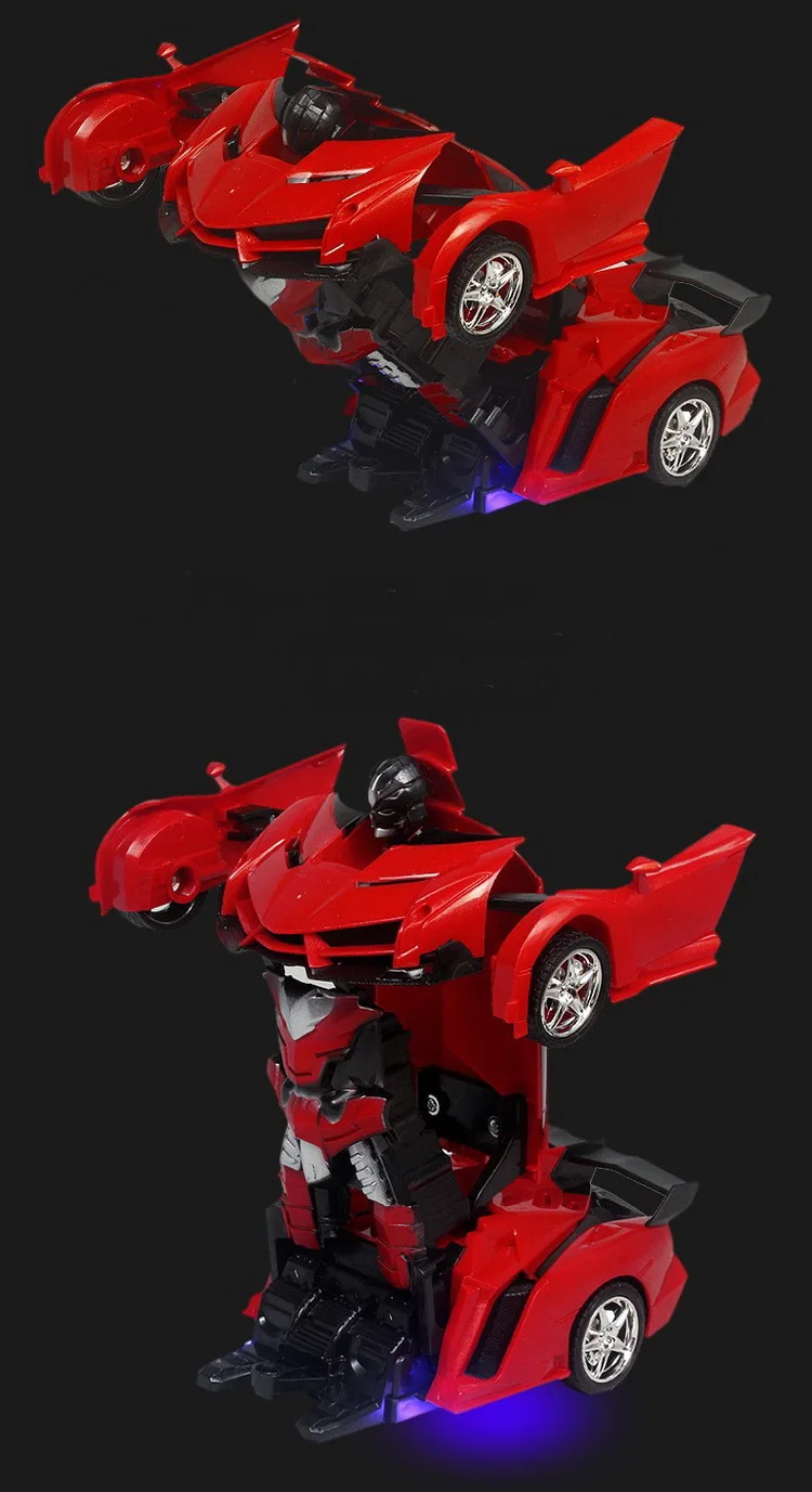 Children Remote Control Deformation Charging Trans Robot Electric Toy ...