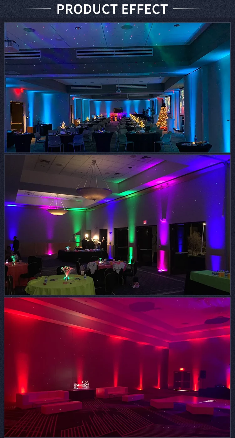 10pcs 6x18w LED Uplights - Brighten Your Events Efficiently