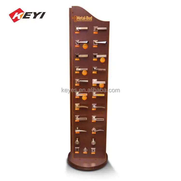 Custom Store Retail Pos Wooden Door Lock Display Stands