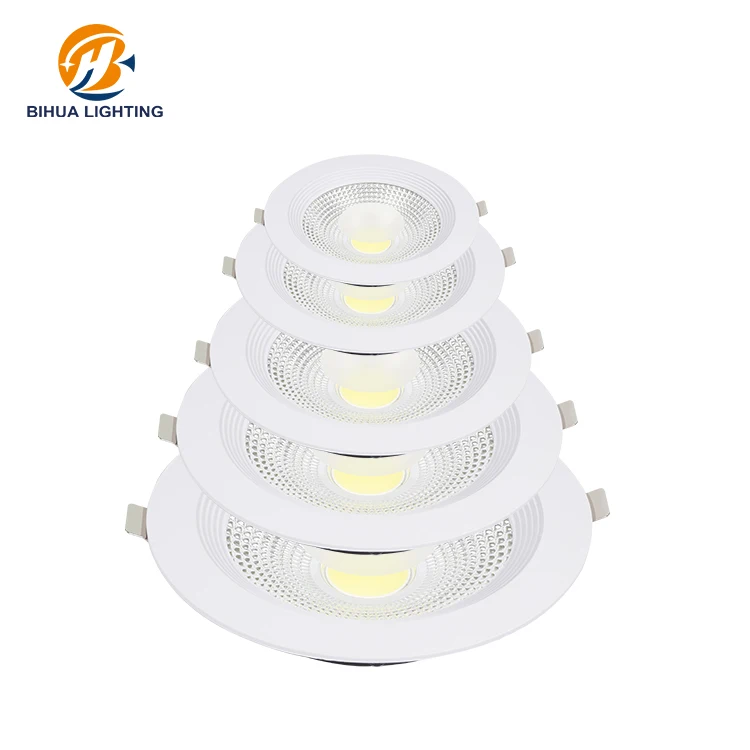 Indoor Ceiling Recessed Embedded Mounted Down Lighting 7w 10w 15w 20w 30w Round Cob Led ...