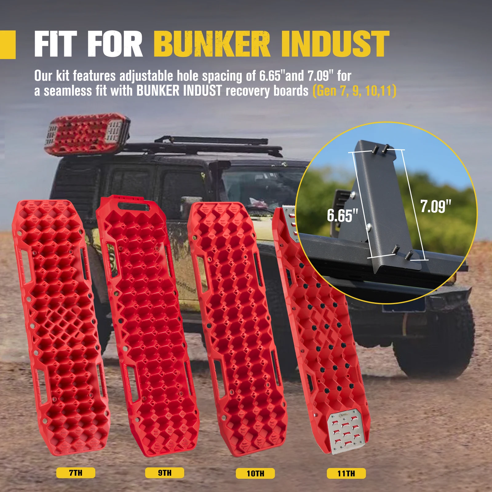 BUNKER INDUST Recovery Track Mounts - Heavy Duty & Universal
