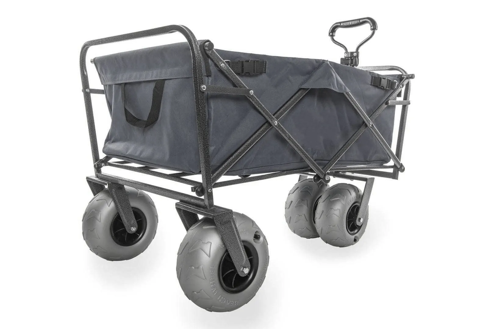 Outdoor Heavy Duty Collapsible Beach Cart with Balloon Wheels