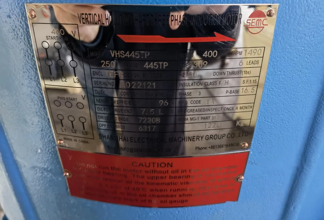 Vertical Hollow Shaft Motor 50 hp 100 hp 150hp 200hp 250hp 300hp 400hp ...