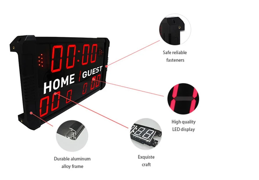 11 Digits Led Basketball Scoreboard Electronic Indoor Football ...