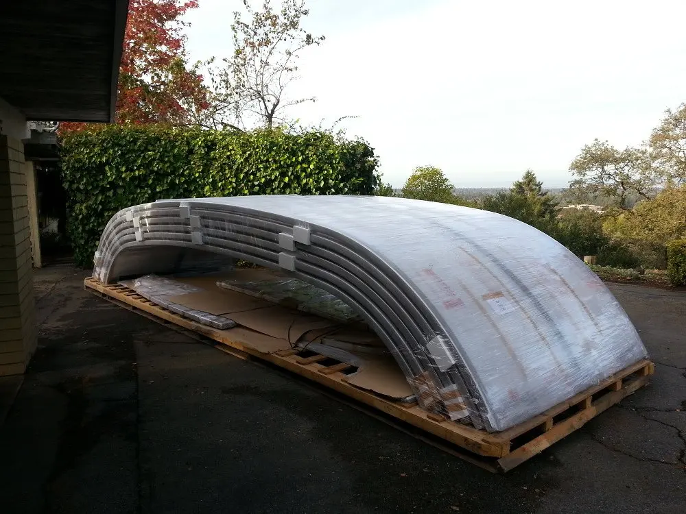 Deck Automated Swimming Pool Covers Bi-fold Rigid Cover Sliding Pool ...