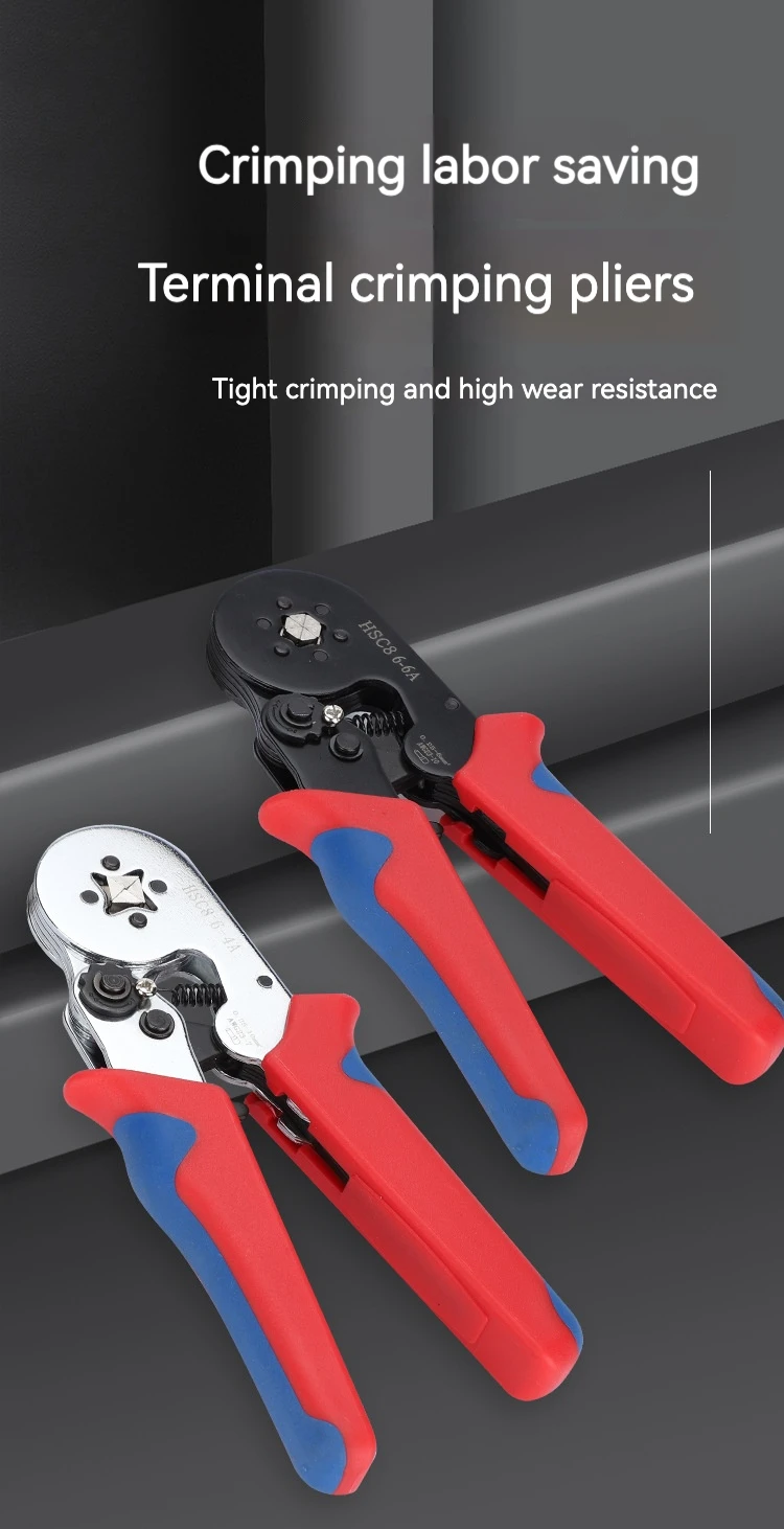 Crimping Tools Mini Electrical Pliers 0.25-10mm2 23-7awg 0.25-6mm2 Hsc8 ...