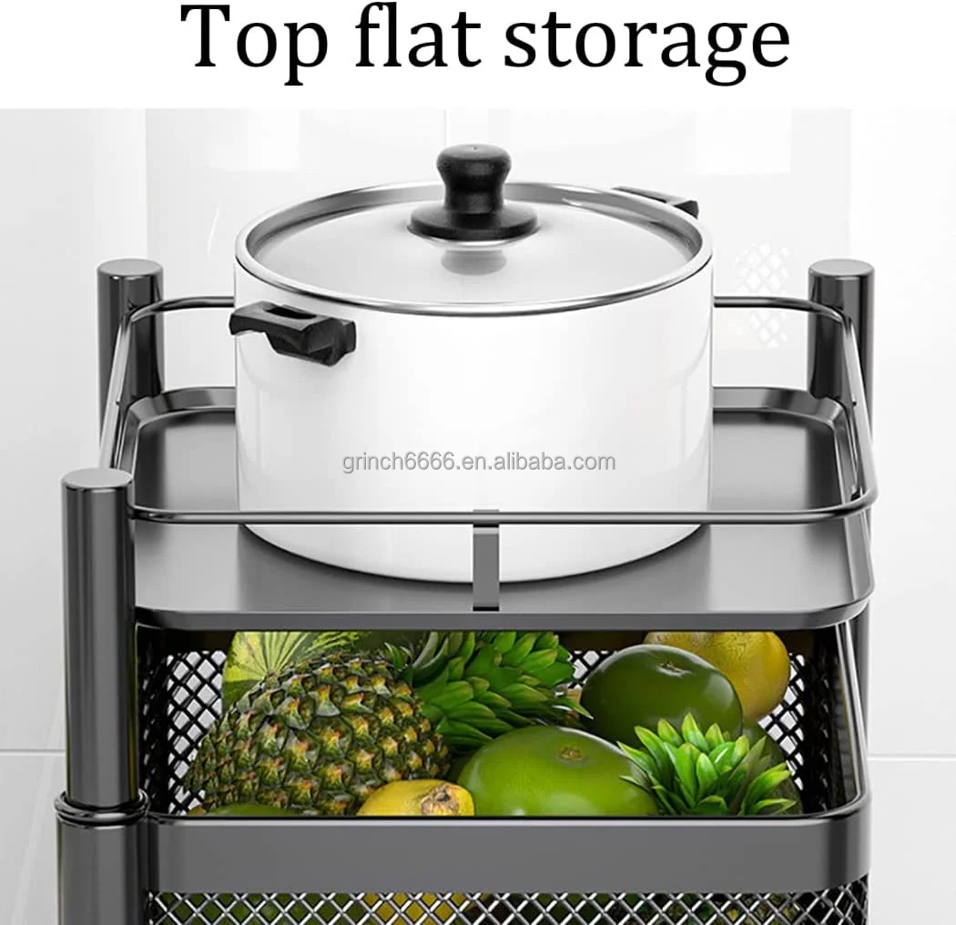 5 Layer Metal Frame Shelf - Efficient Kitchen Storage