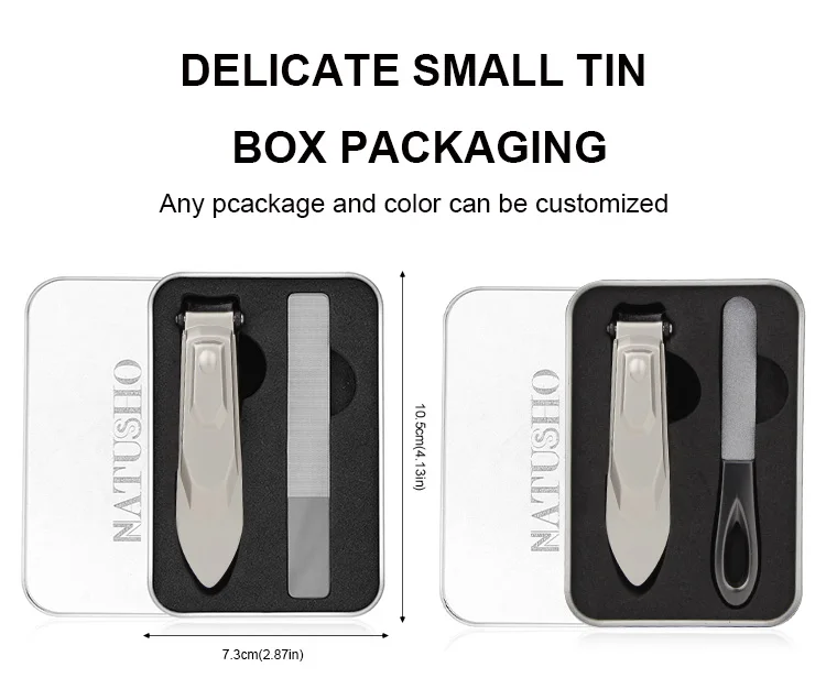 Men Personalized Anti-splash Nail Clipper Kit Stainless Steel Sharp ...