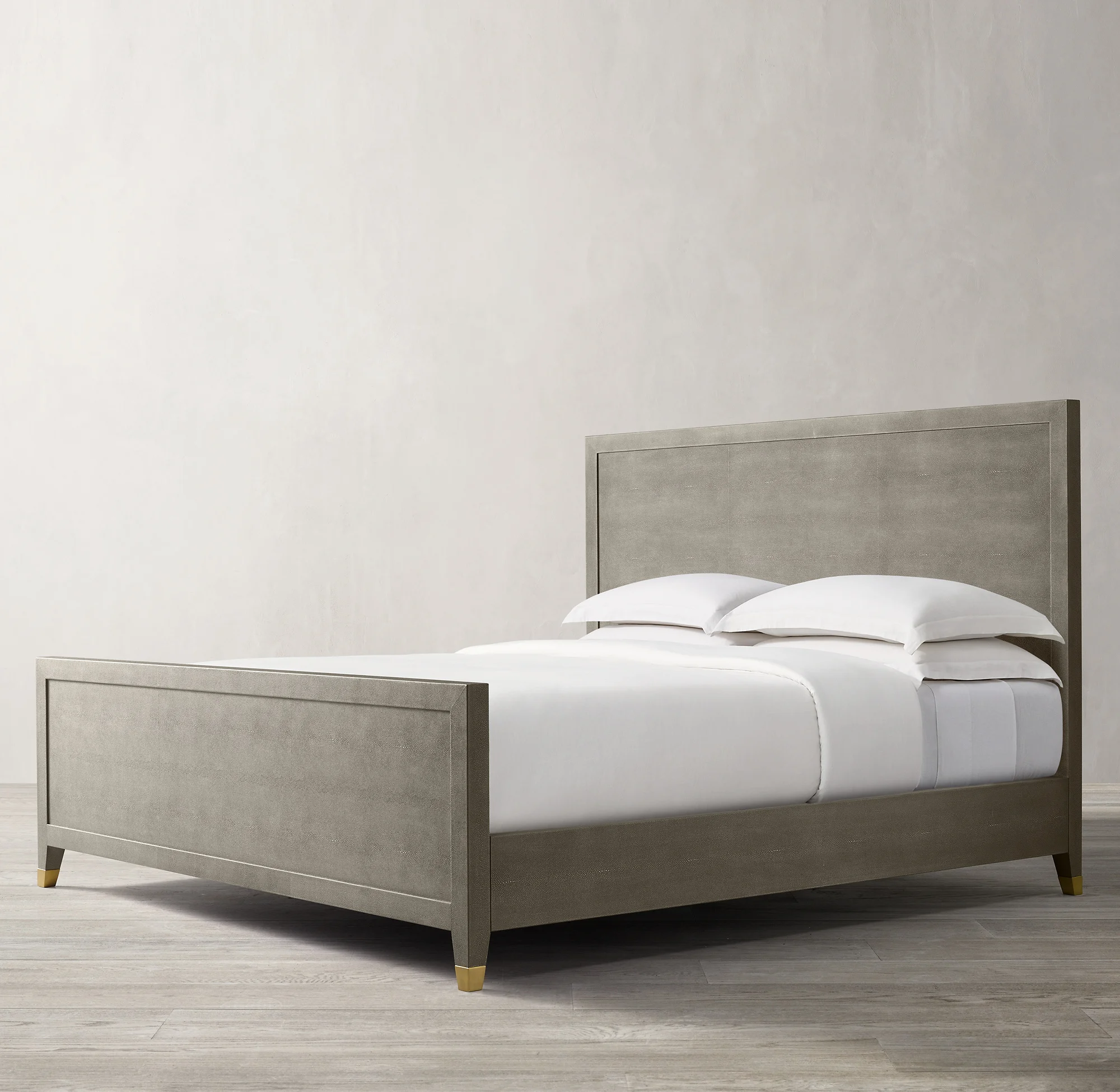 Sassanid OEM Classic American Hand Made Grayden Shagreen Panel Bed with ...