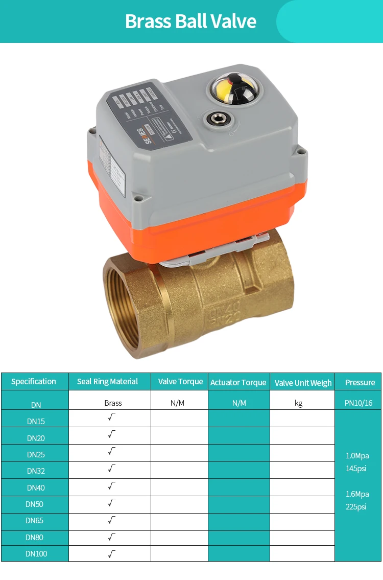2 Way Motorized Regulating Valve - Durable Brass Ball Valve