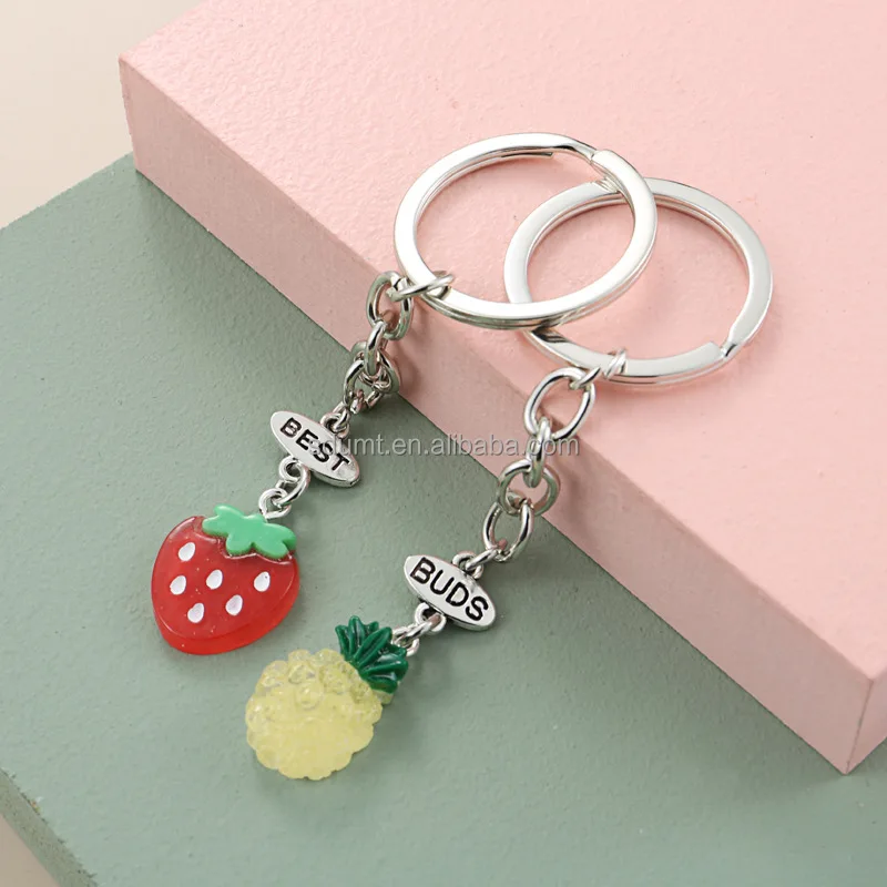 Promotion Fruit Key Ring Soft Pvc Keychain Cartoon Key Chain - Buy ...