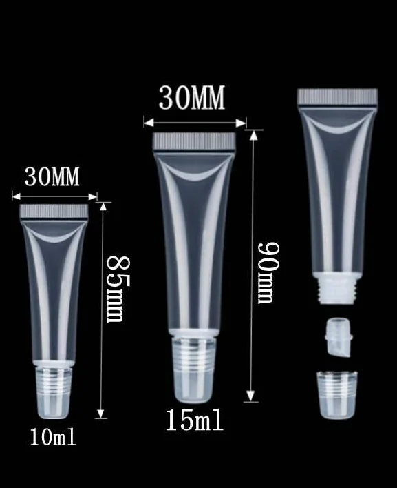 Private Label Logo Empty Squeeze Lip Gloss Tubes 10ml 15ml Lip Gloss ...