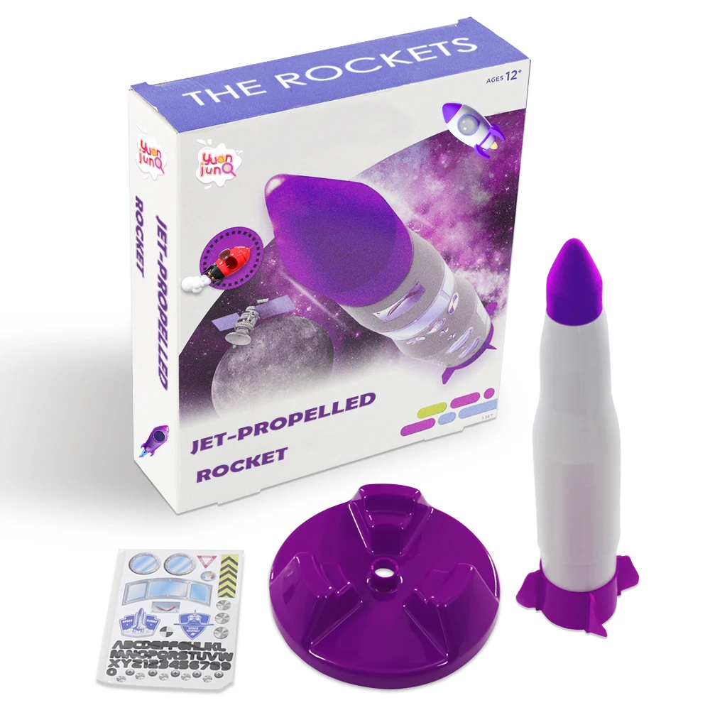 Soft Foam Air Pump Rocket Launcher Kid Toy Flying Stomp Foam Rocket Toy ...