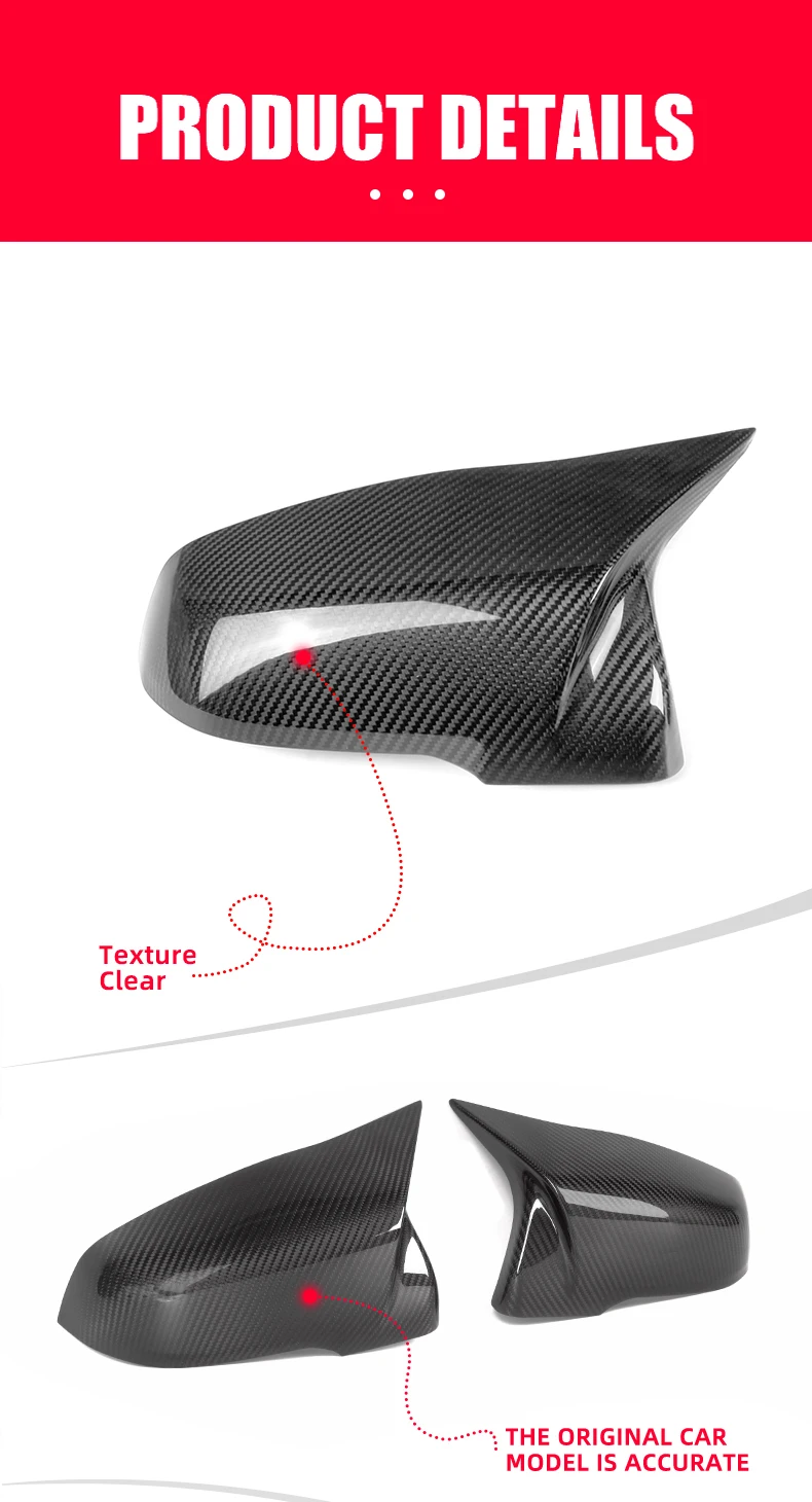 Dry Carbon Side View M Look Wing Mirror Housing Covers Caps For Bmw F39 F48 F49 F52 G29 F40 F44 ...