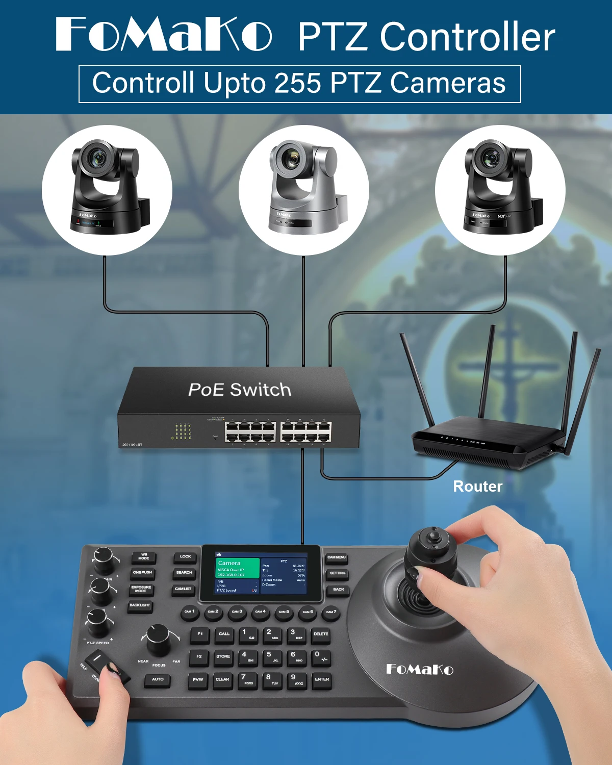 Best Price 2024 Kc608pro Ptz Controller With 4d Joystick Broadcast ...