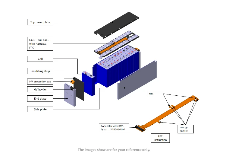 LF105 Prismatic Energy Storage Battery Module 1P16S