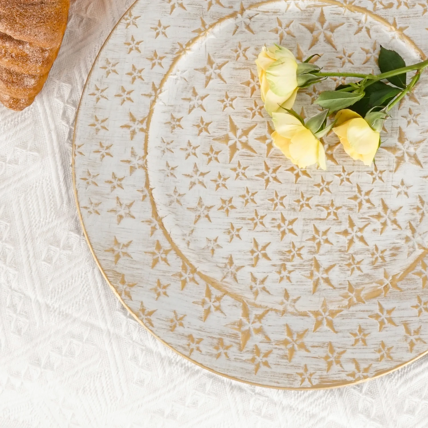 Wholesale 13 Inch White Star Shape Decoration Charger Plate Luxury ...