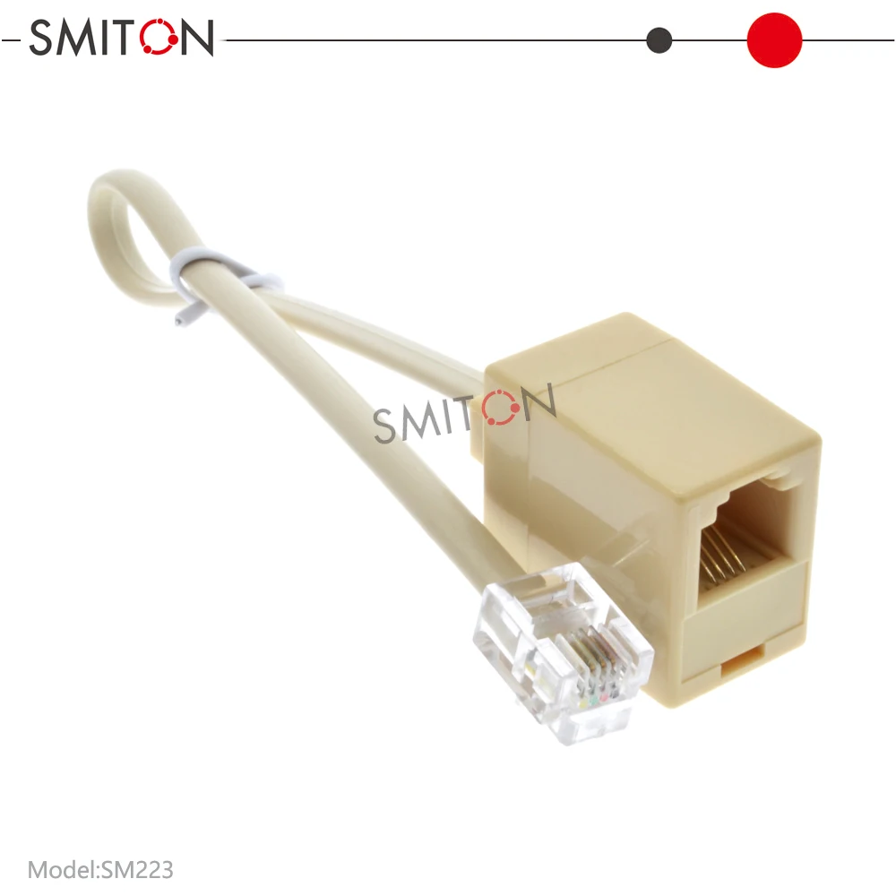 Telephone Rj11 Male Line To Rj11 Female Jack Splitter - Buy Rj11 ...