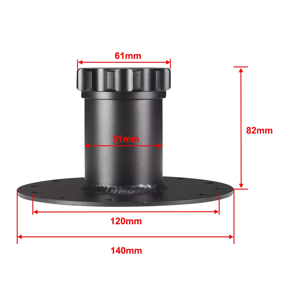 Aluminum Billet Race Fuel Cell Surge Tank Cap - Universal Fit