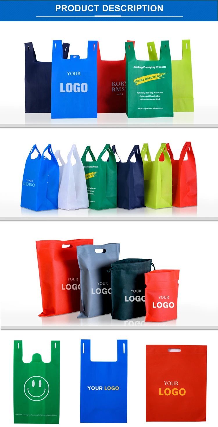 High Quality Reusable Shopping Bag Eco Friendly Non Woven T-shirt Bag ...